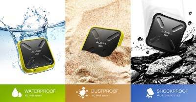 ADATA SD700 3D NAND 1TB Ruggedized Water/Dust/Shock Proof External Solid State Drive Yellow (ASD700-1TU3-CYL)