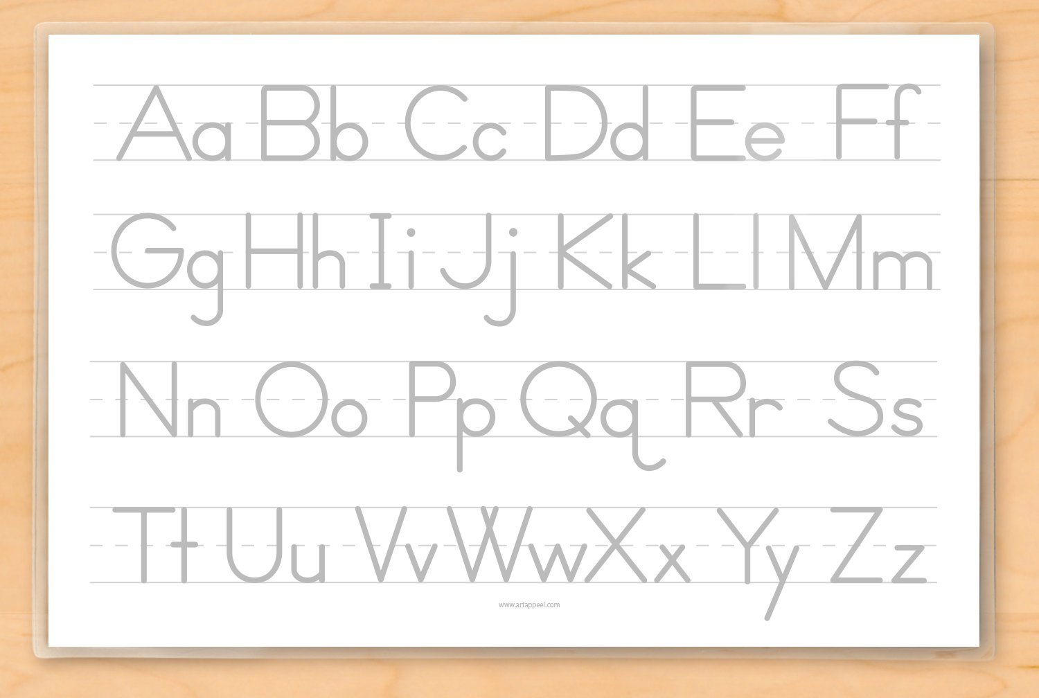 Alphabet Personalized Placemat for Kids, 18 Inches x 12 Inches, Laminated, by Art Appeel