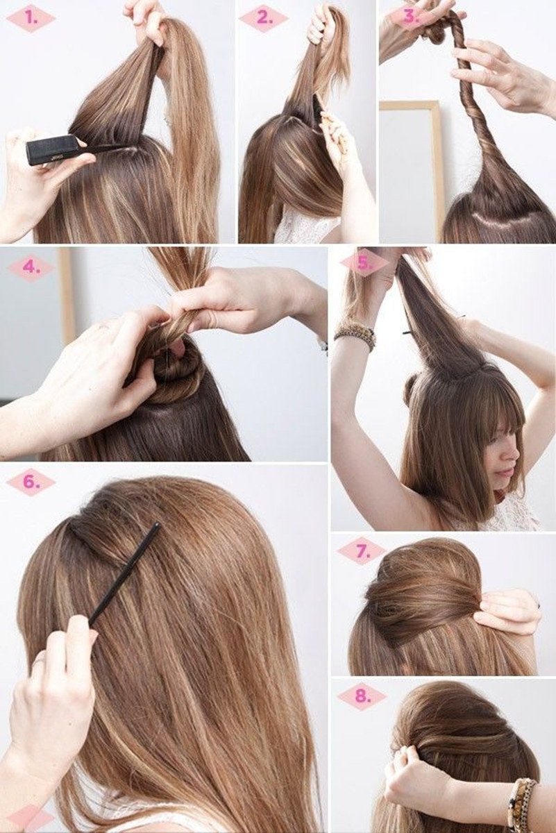 AnHua®1PC BUMP IT UP Volume Inserts Do Beehive hair styler Insert Tool Hair Comb (Beige)