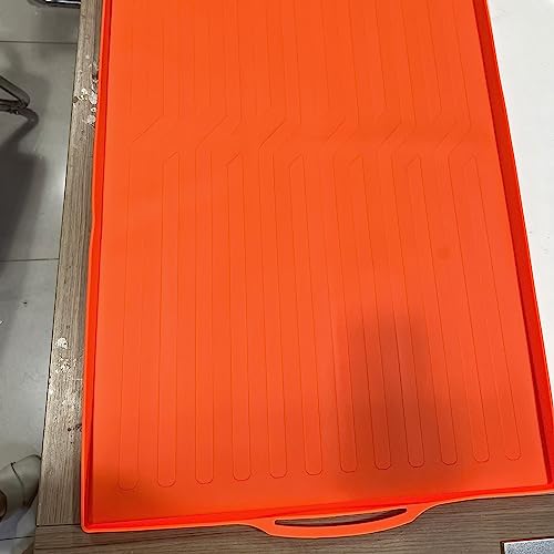 AZURAOKEY 17in/22in/28in/36in Griddle Silicone Protective Mat Cover, BBQ Griddle Heavy-Duty Food Grade Silicone Grill Mat Easy to Clean Barbecue Cover Cooking Accessory