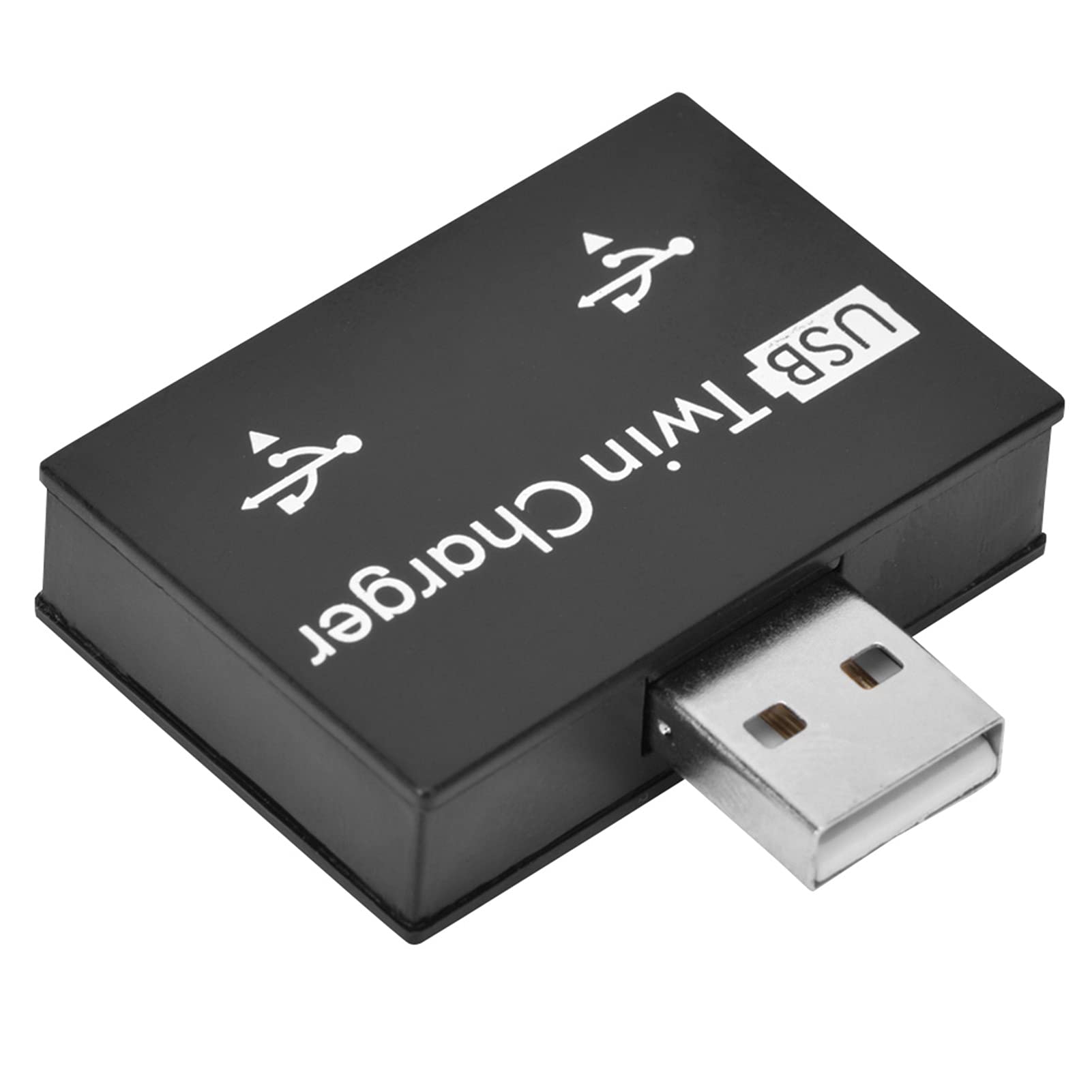 USB Splitter Male to 2 Female Adapter,USB 2.0 1 Male to 2 Female Extension Converter,2-Port USB 2.0 Hub for Data Charging Syncing(Black)