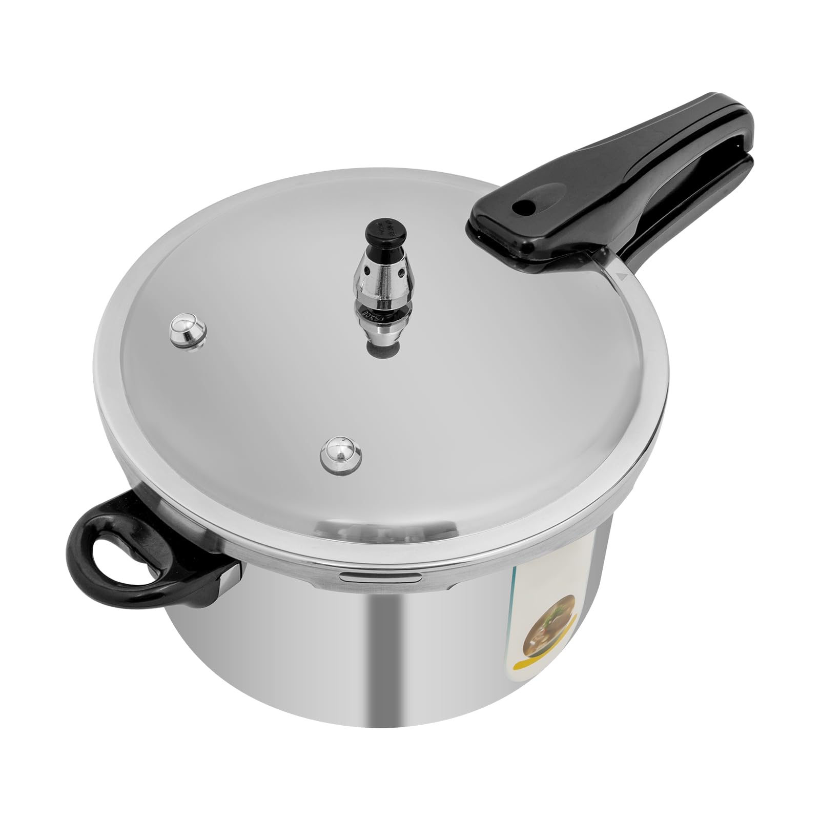 6.4 Quart Stainless Steel Pressure Cooker, Induction Compatible Thickened Pressure Stewing Pot, Compatible with Gas & Induction Cooker