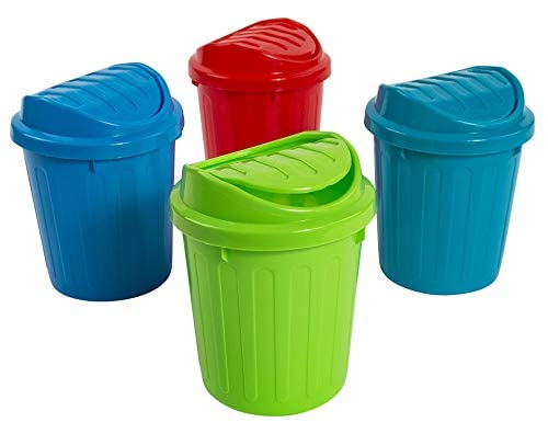 Desktop Mini Trash Can Rubbish Bin with Swing Lid