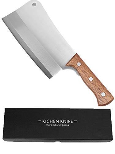 Chef Knife in High Meat Cleaver, Butcher Knife, Professional Bone Cleaver Knife,kitchen cleaver,Chef knife cleaver with gift box(German Steel Kitc