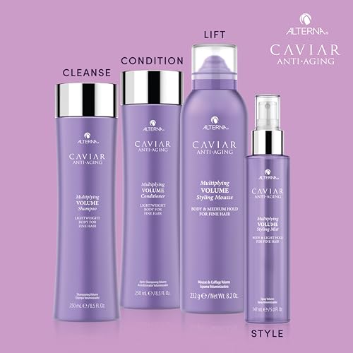 Alterna Caviar Anti-Aging Multiplying Volume Styling Mousse, 8.2 Ounce | For Fine, Thin Hair | Medium Hold | Sulfate Free , 8.2 Fl Oz (Pack of 1)