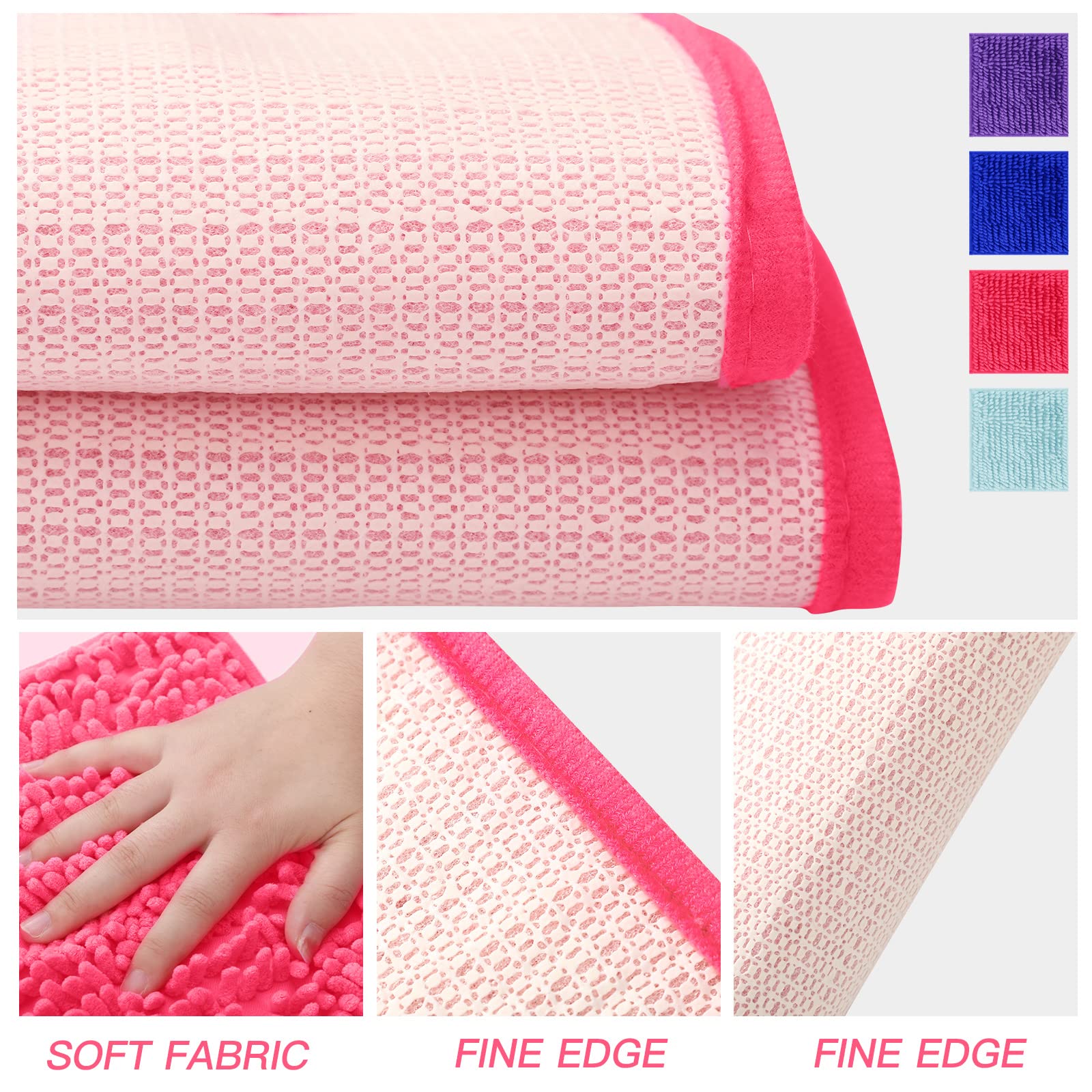16 Pcs School Locker Bulk Carpet Locker Rug Locker Organizer School Locker Bulk 10 x 10 Square Locker for School Locker Class Accessories (Pink,Cyan,Dark Blue,Purple)