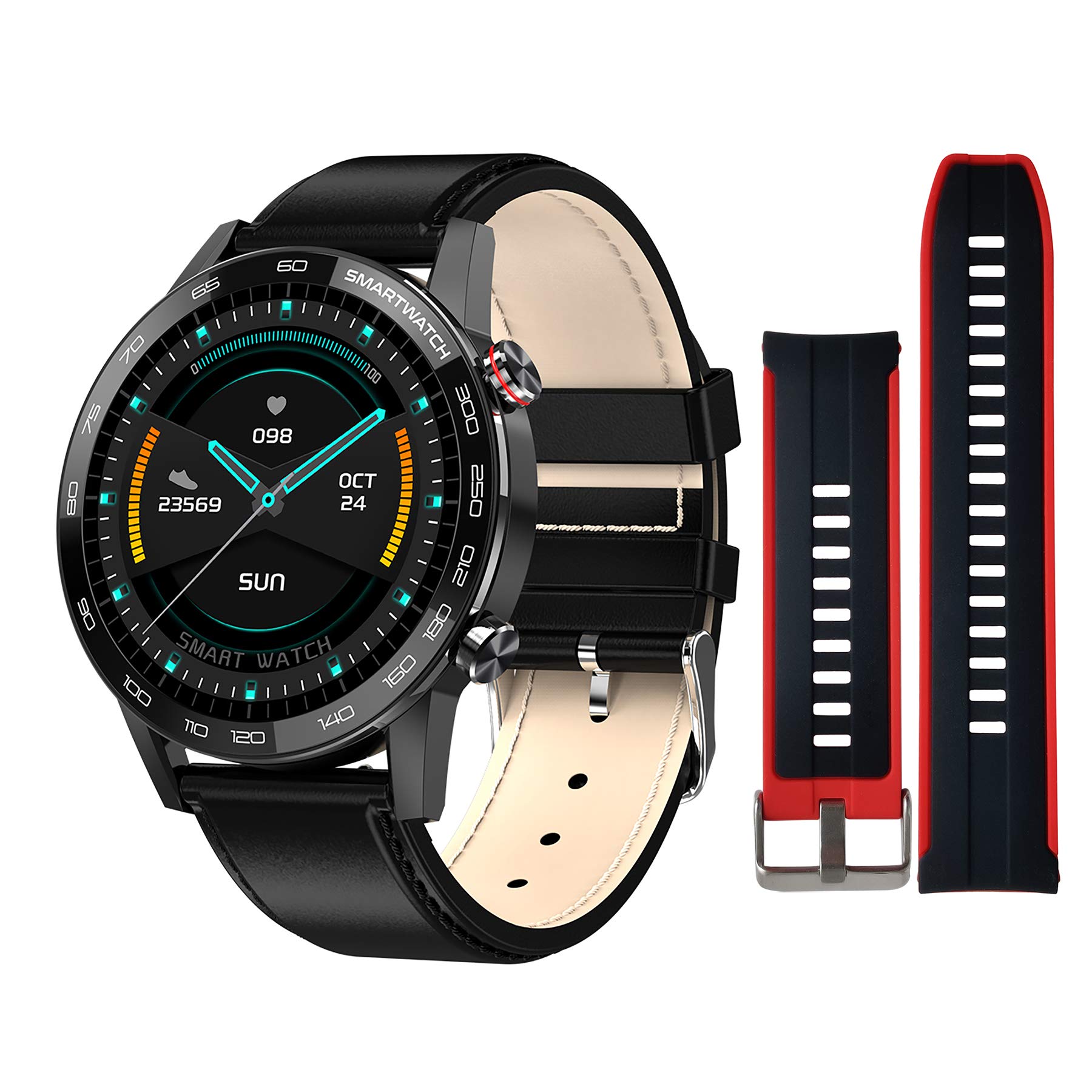 Smart Watch HD for iPhone and Android Phones, CKG Fitness Watch for Men and Women with 1.3" Full Touch Super HD Retina Display, Activity Tracker,IP68 Waterproof,Compatible iPhone Samsung