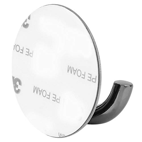 Jimfoty Heavy Duty Anti-Rusty Mental Wall Hanger, Towel Hook, Adhesive Durable for Storing The Clothes Bathroom Kitchen(Black)