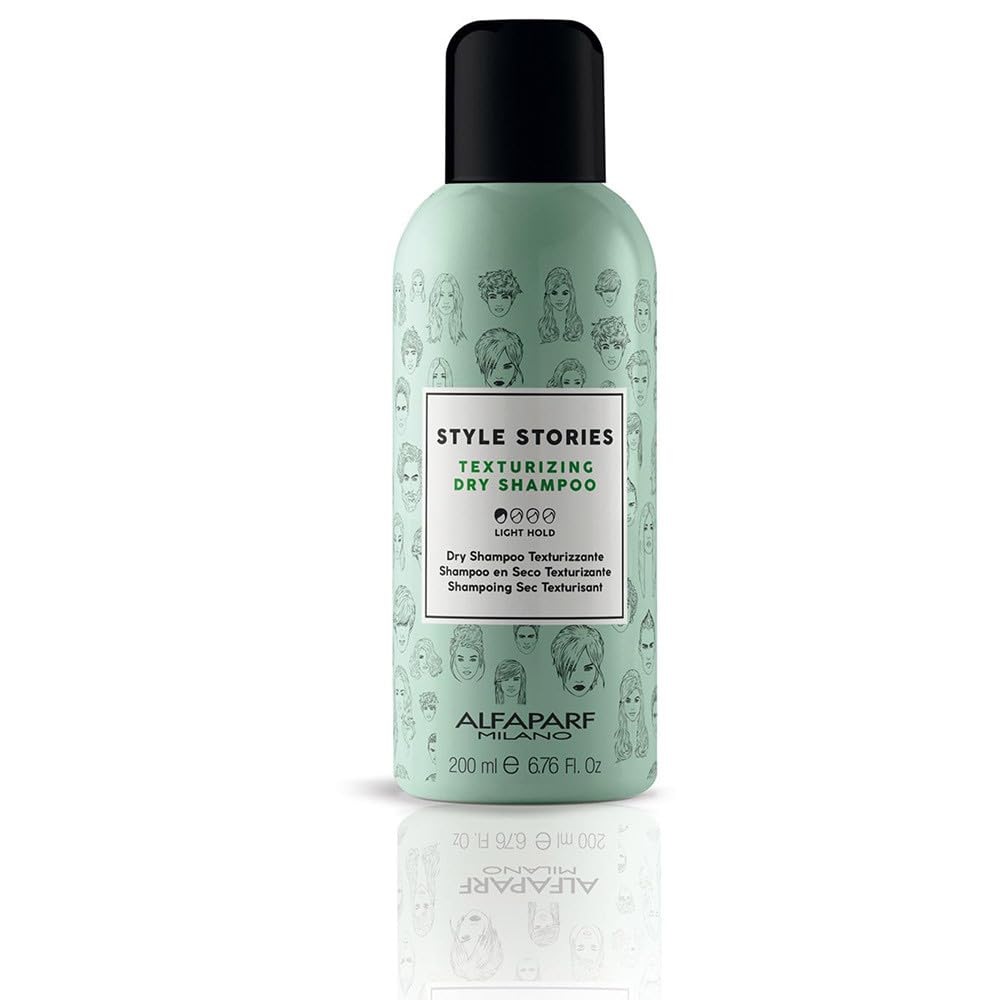 Alfaparf Milano Style Stories Texturizing Dry Shampoo - Quickly Cleans Hair - Adds Support, Texture and Volume - Pleasant Fragrance - Professional Salon Quality - 6.67 fl. oz.