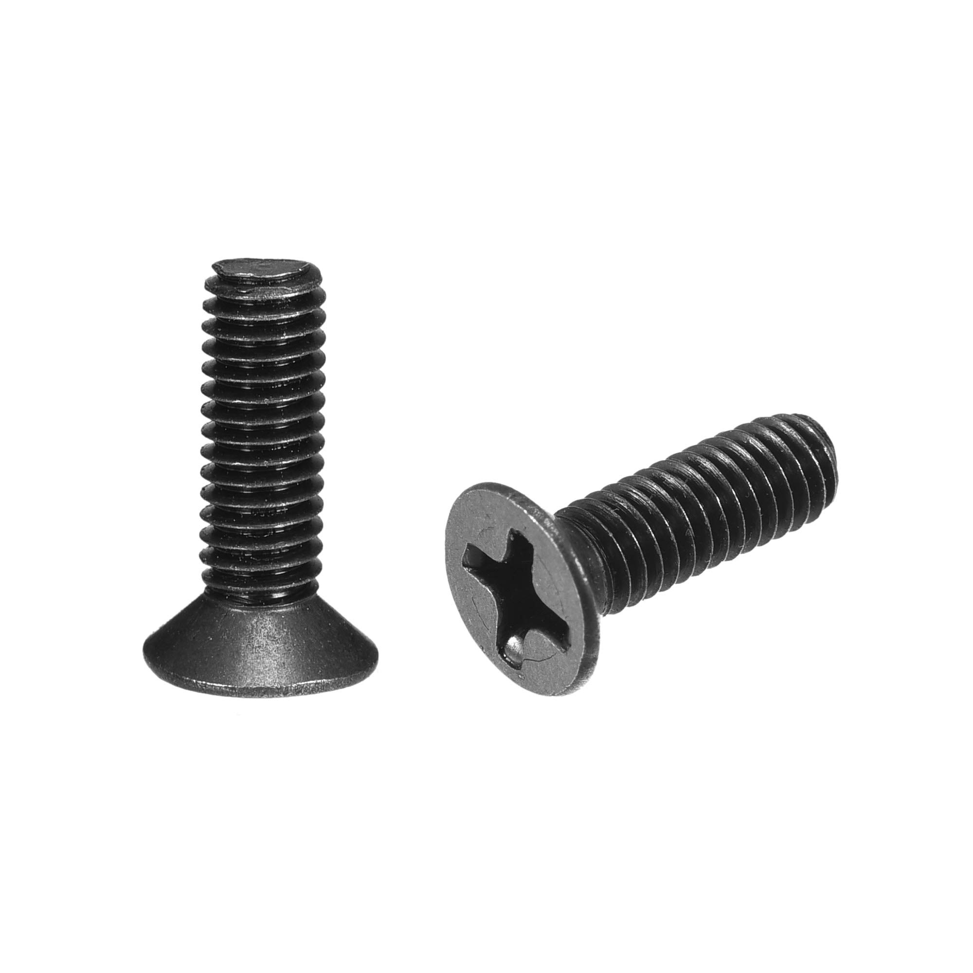 uxcell M3.5 x 12mm Phillips Screw Fastener Black for Laptop PC TV Fan Switch 50pcs