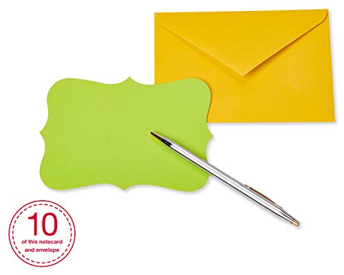 American Greetings Single Panel Blank Cards with Envelopes, Bright Colors, Patterns and Shapes (40-Count)