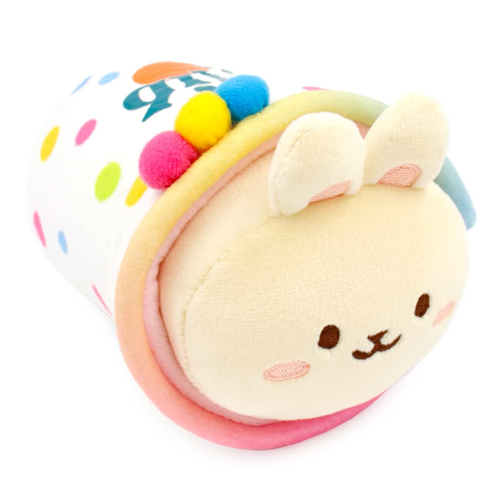 Anirollz 5" Official Dippin' Dots Stuffed Animal Plush Small |Soft, Squishy, Warm, Cute, Comfort, Safe| Pillow with Puppy Kitty Bunny Fox Chicken - Birthday Deco Graduation Gift - Bunny