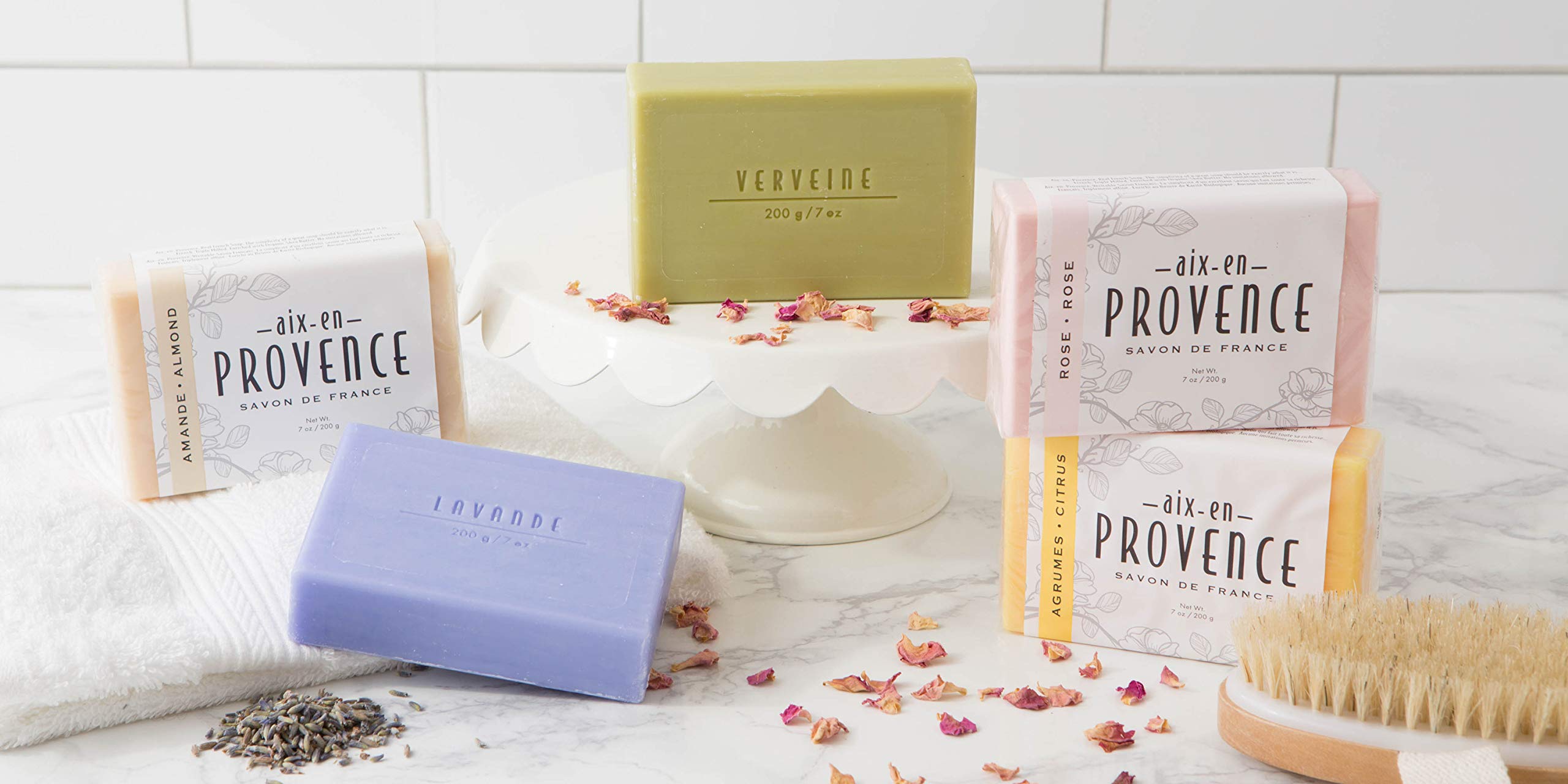 Aix en Provence Triple Milled Shea Butter Artisanal French Soap, 200g Soap Bar (5029)