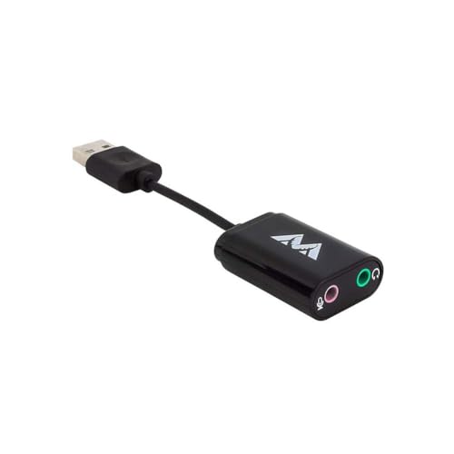 Antlion Audio USB Stereo Sound Card Adapter for Microphones and Headphones Compatible with PCs, PS4, and USB-Ready Devices Type-A USB to 3.5mm Audio and Mic Jacks