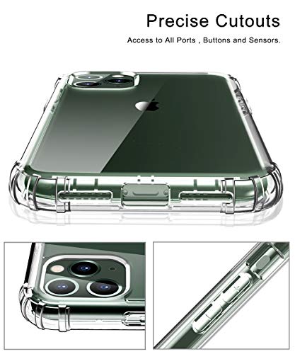 BAISRKE Case Cover for iPhone 11 Pro Max,[Built in Screen Protector] Dual Layer Full Body Shockproof High Impact Protective Phone Case Cover for iPhone 11 Pro Max 6.5 inch - Clear