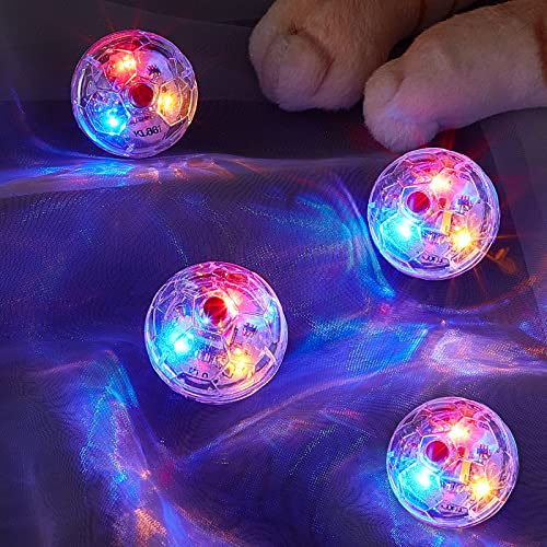 9 Pcs Light Up Cat Balls Ghost Hunting Cat Ball LED Motion Activated Cat Toy Interactive Lighted Ball Cat Toys Pet Glowing Mini Running Exercise Ball Toys for Kitten Dog Pet Animals Activity