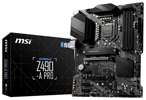 MSI Z490-A PRO ProSeries ATX Motherboard (10th Gen Intel Core, LGA 1200 Socket, DDR4, Dual M.2 Slots, USB 3.2 Gen 2, 2.5G LAN, DP/HDMI) (Renewed)