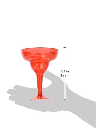 Amscan Fiesta Colors Margarita Plastic Glasses - 11 Oz. Pack of 20