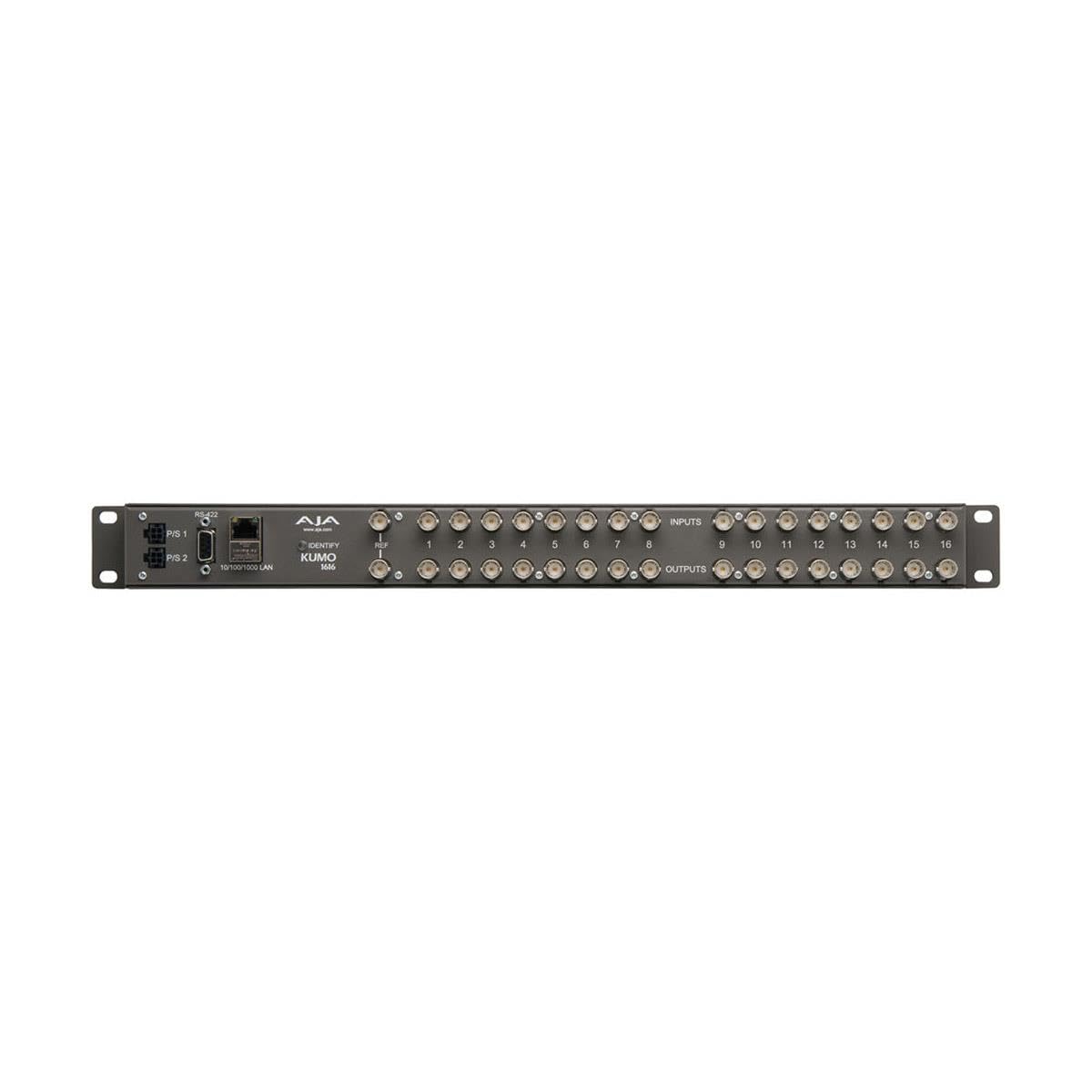 Aja KUMO 1616-12G Compact 16x16 12G-SDI Router with Power Supply