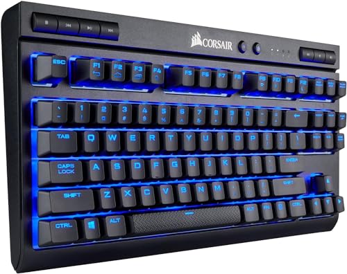 Corsair K63 Wireless Mechanical Keyboard & Gaming Lapboard Combo - Game Comfortably on Your Couch - Backlit Blue Led, Cherry MX Red - Quiet & Linear (CH-9515031-NA)