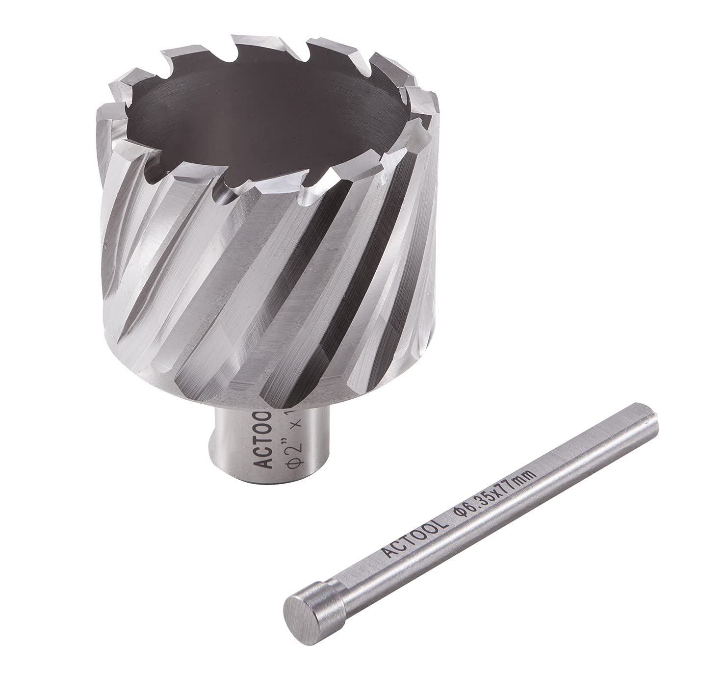 ACTOOL 2" Diameter × 1" Depth of Cut HSS ANNULAR Cutter with 3/4'' Weldon Shank