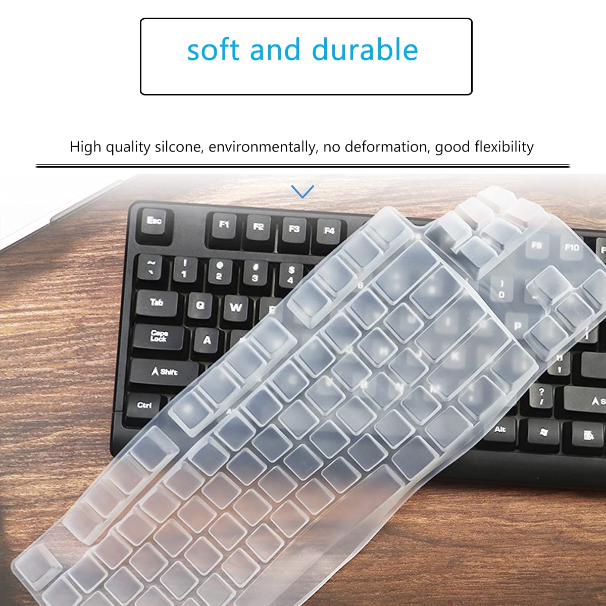 Keyboard Cover for Logitech K835 Mechanical Gaming Keyboard 84 Keys Wired USB Keyboard, Logitech K835 Keyboard Accessories Protective Skin-Clear