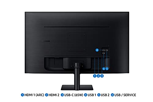 SAMSUNG 32-inch M7 Smart Monitor with Mobile Connectivity, 4K UHD, Remote Access, Office 365 (LS32AM702UNXZA) (Renewed), Black