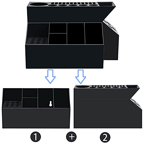 Noverlife Salon Hairdressing Organizer Storage Box, Detachable Hair Styling Tools Holder for Comb Clips Scissors, Multifunctional Hair Tools Desktop Keeper, Wear Resistant Washable Salon Shears Block