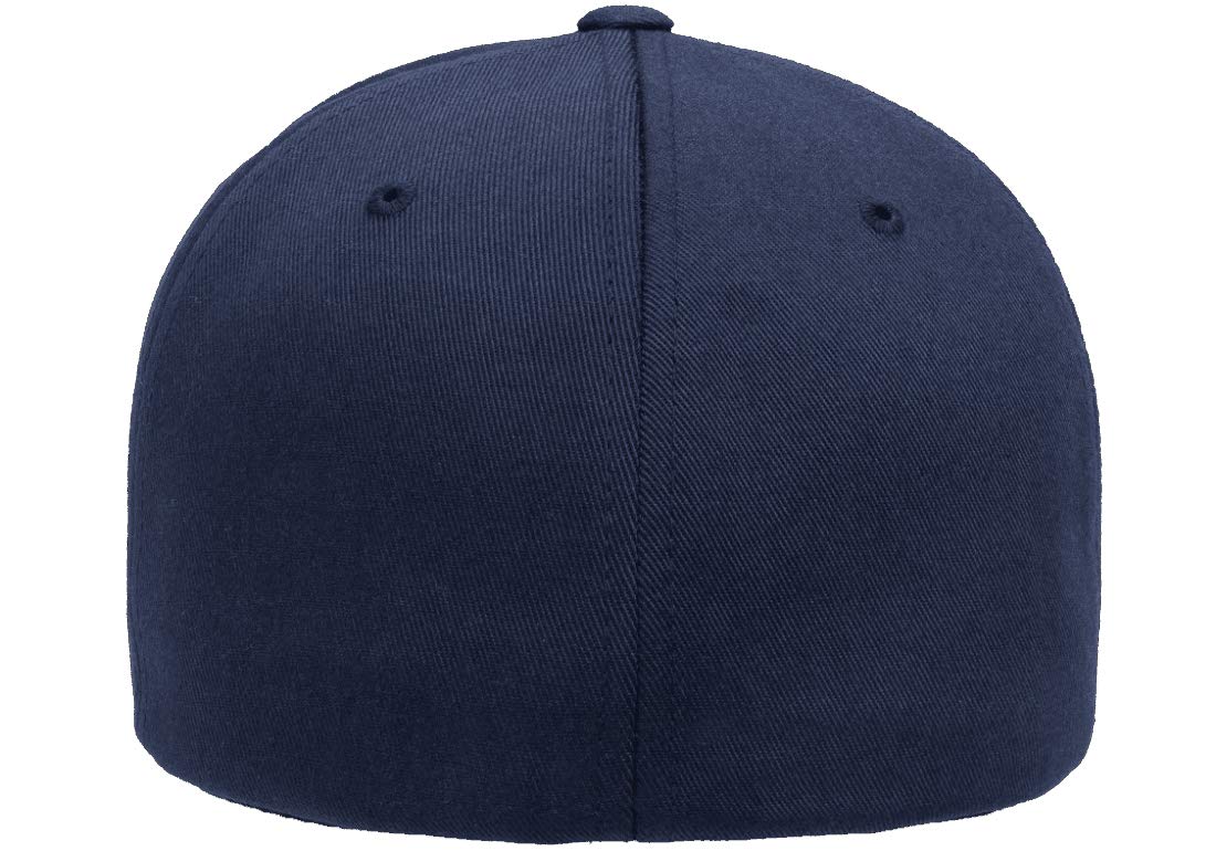 1973 Ford Mustang Convertible Outline Design Flexfit 6277 Athletic Baseball Fitted Hat Cap Navy L/XL