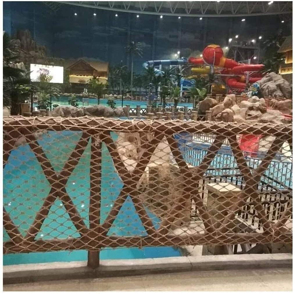 RZM Rope Net for Treehouse, Plants Fence Hemp Rope Netting Children Swing Climbing Safety Net Balcony Railing Protective Net Playground Hammock Cargo Net Child Safety Netting for Balcony