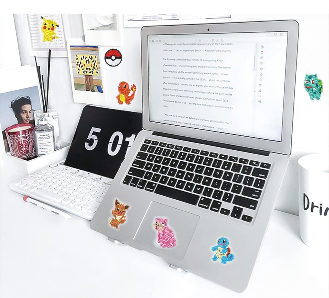 Anylife 24 PCS Diamond Painting Stickers Kits for Kids, 5D Paint by Numbers Diamonds Mosaic Stickers for Adult Beginners