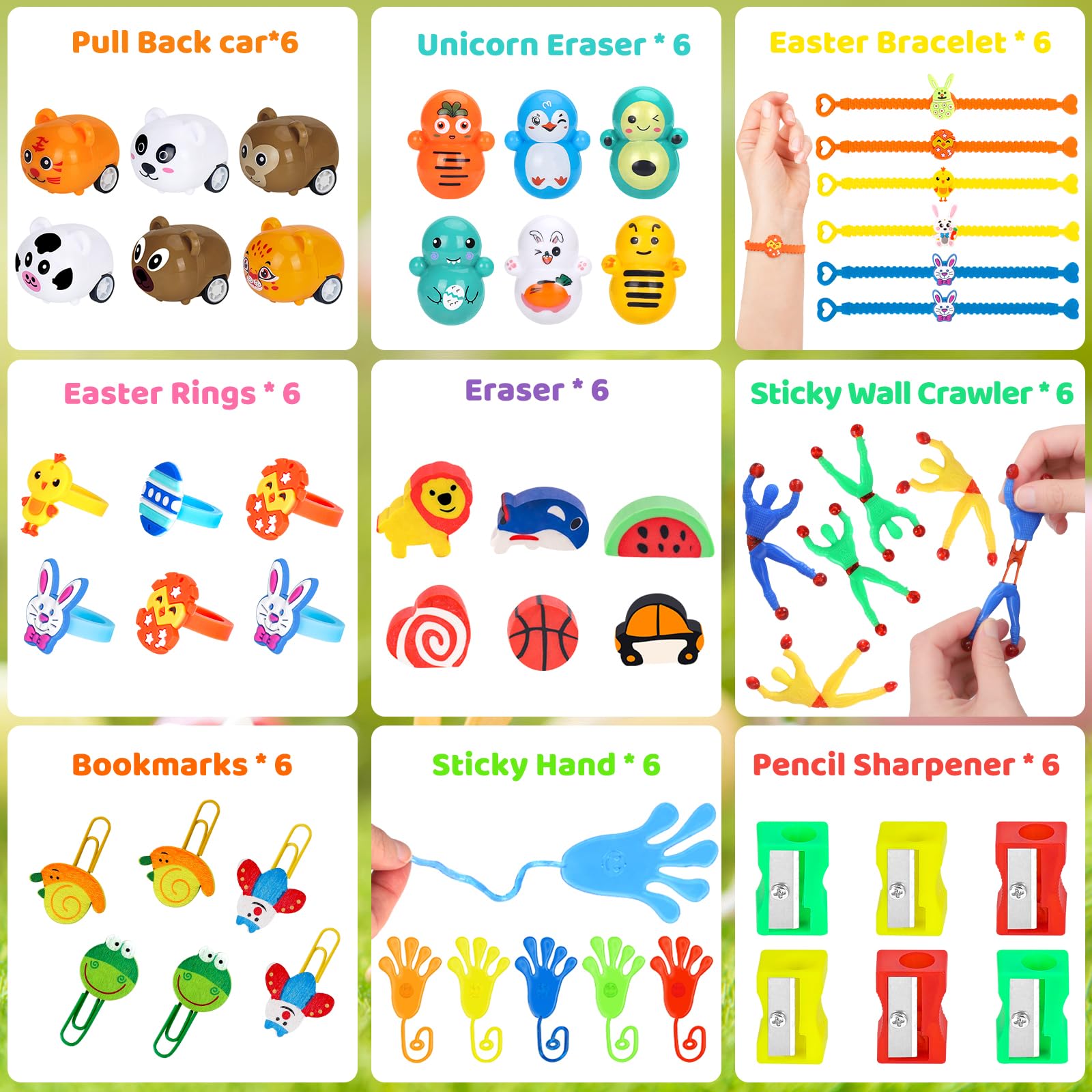 120 Pcs Prefilled Easter Eggs with Toys Inside, Pre Filled Plastic Easter Eggs Bulk for Easter Egg Hunt Supplies, Easter Party Favors, Easter Basket Stuffers Filler, Pre Stuffed Easter Eggs for Kids