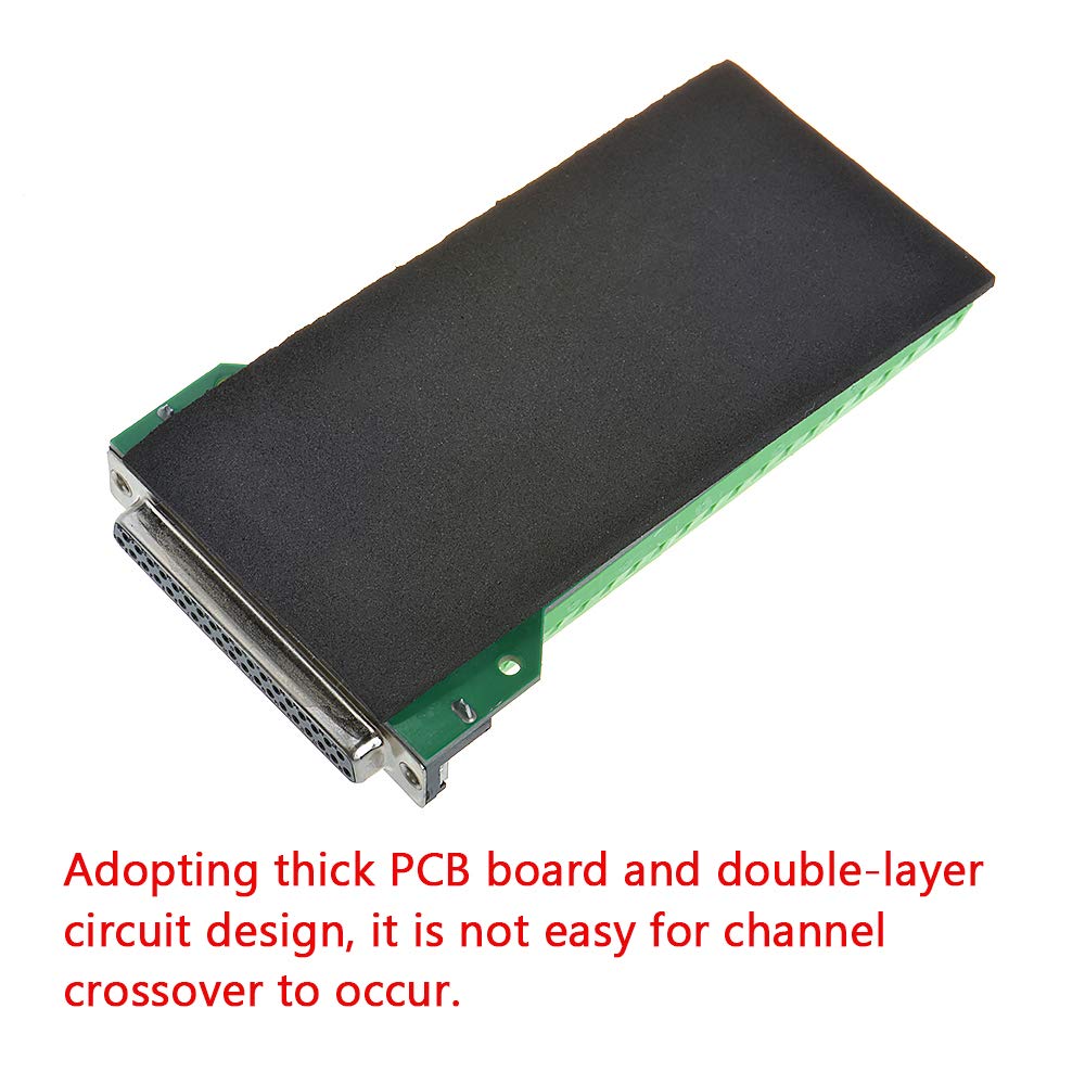 ANMBEST DB37 Solderless RS232 D-SUB Serial to 37-pin Port Terminal Female Adapter Connector Breakout Board