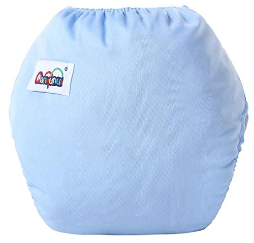 Adjustable Reusable Swim Waterproof Nappy/Diaper Cover. One Size fits All. (Blue)