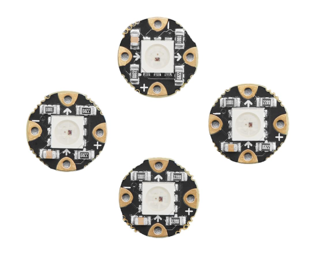 Adafruit Flora RGB Smart NeoPixel Version 2 - Pack of 4 [ADA1260]