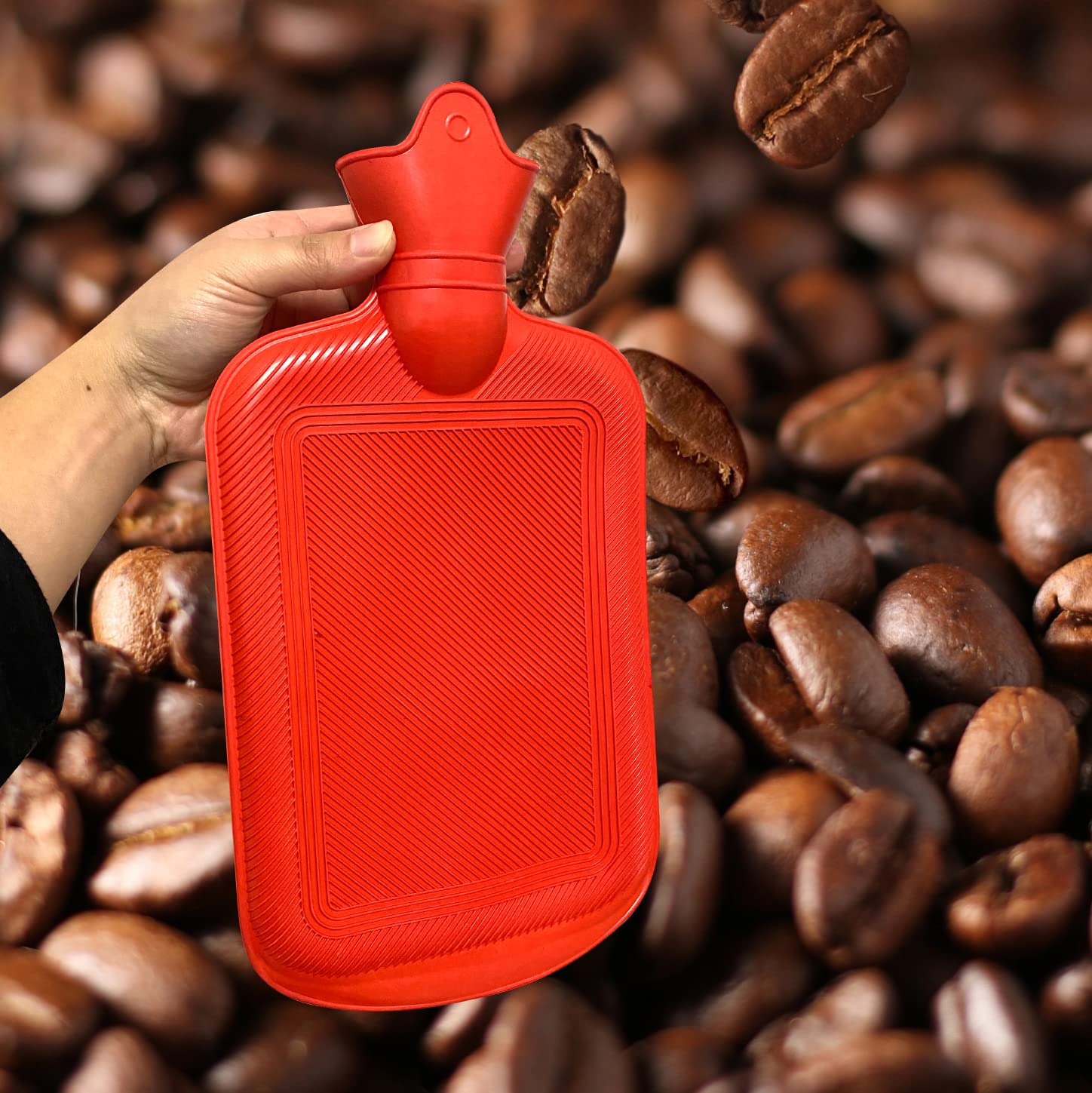 2 L Enema Bag ,Coffee Enema Bag Kit with 5.0 ft. Long Silicone Hose ,2 Multi-Size Reusable Tips, Controlable Water Flow Valve- Coffee, Shower, Douche & Home Adult Enema Kit(RED)