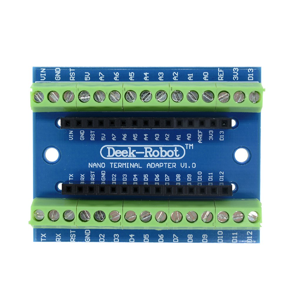Aideepen 5pcs Nano V3.0 Expansion Board V3.0 Breakout Board Screw Terminal Adapter Shield Nano V3.0 AVR ATMEGA328P-AU Module