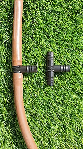 Drip Irrigation Universal Barbed Tee Fitting, Barbed Connectors for 5/8" Drip Tubing Connectors compatible with Rain Bird and Most 5/8" Tubing or Sprinkler Systems (20 in pack)