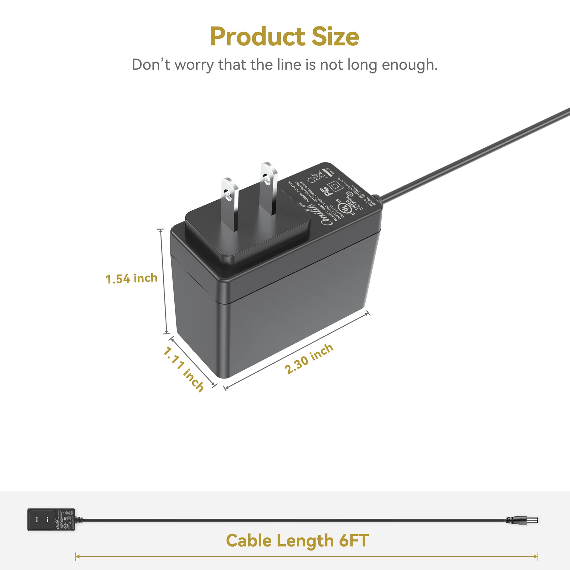 Omilik 13.5V AC Adapter Replacement for Wagan 2595 2467 2485 2464 2454 2544 2355 EL2354 2354 2412 el2454 2509 Power Dome 400 EX LT NX 200 Watt 400 Watt Power Dome (EL2464) 400A 600A 200W 300A (13.5V)