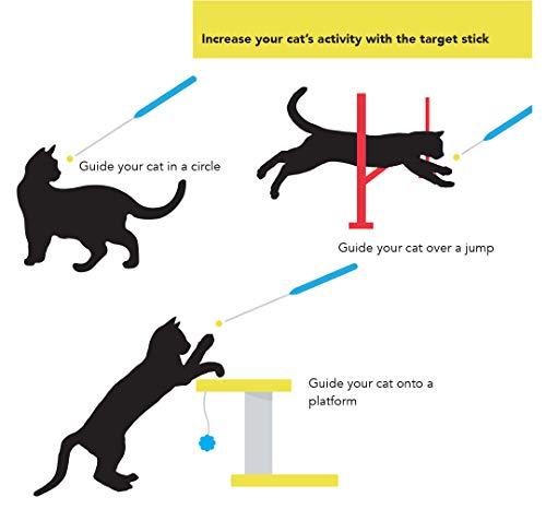 CAT SCHOOL Clicker Training Kit for Cats - 1 Cat Training Clicker, 1 Target Stick, 1 Step-by-Step Instruction Booklet - Clicker Tools for Cat Training, Fist Bump Training, Positive Behavior