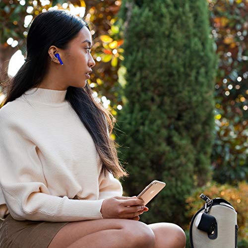 APSkins Silicone Case and Stylish Skins Compatible with Apple AirPod Accessories (Admiral Blue Case & Skin)