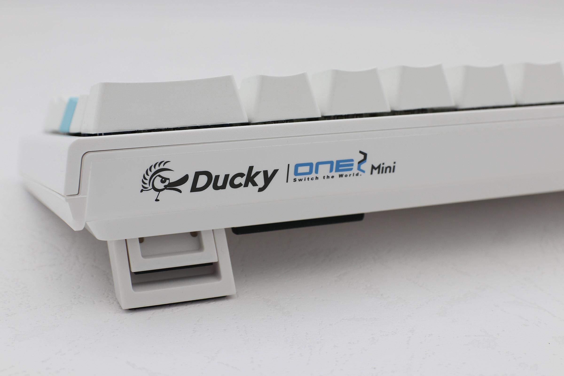 Ducky One 2 Mini Pure White - RGB LED 60% Double Shot PBT Mechanical Keyboard (Kailh Speed Pro Burgundy)