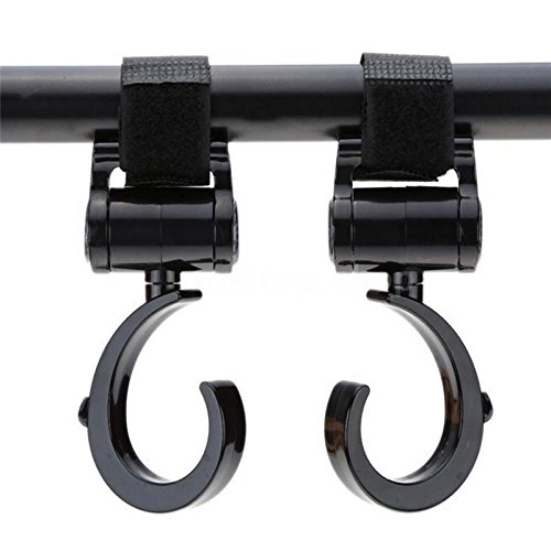 AKOAK 2 Pack Baby Stroller Hooks,Flexible and Multi Purpose Hooks for Diaper Bags, Shopping Bags,Groceries and Clothing, Great Accessory for Mommy When Walking or Shopping