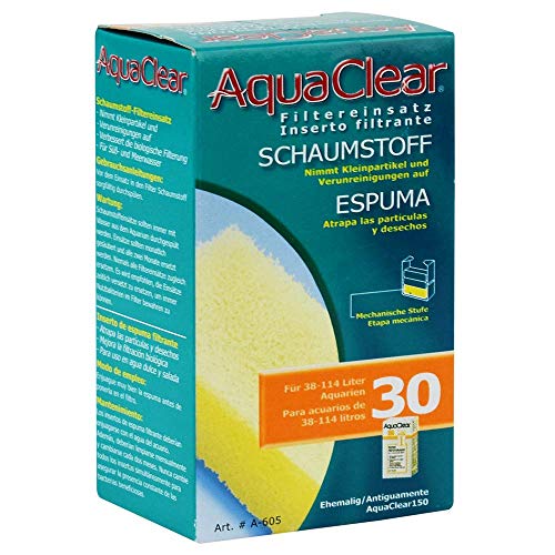 AquaClear 30 Foam Filter Insert, Aquarium Filter Replacement Media, A605