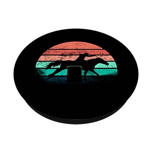 Barrel Racing Country Girl - Vintage Sunset Retro Rodeo PopSockets Swappable PopGrip