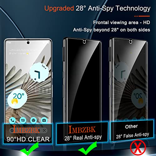IMBZBK [2+3 pack] for Google Pixel 7 Pro Privacy Screen Protector [Not Glass] Accessories 2 Pack Flexible Privacy Screen for Pixel 7 Pro 3 pack Tempered Glass Camera lens protector case friendly