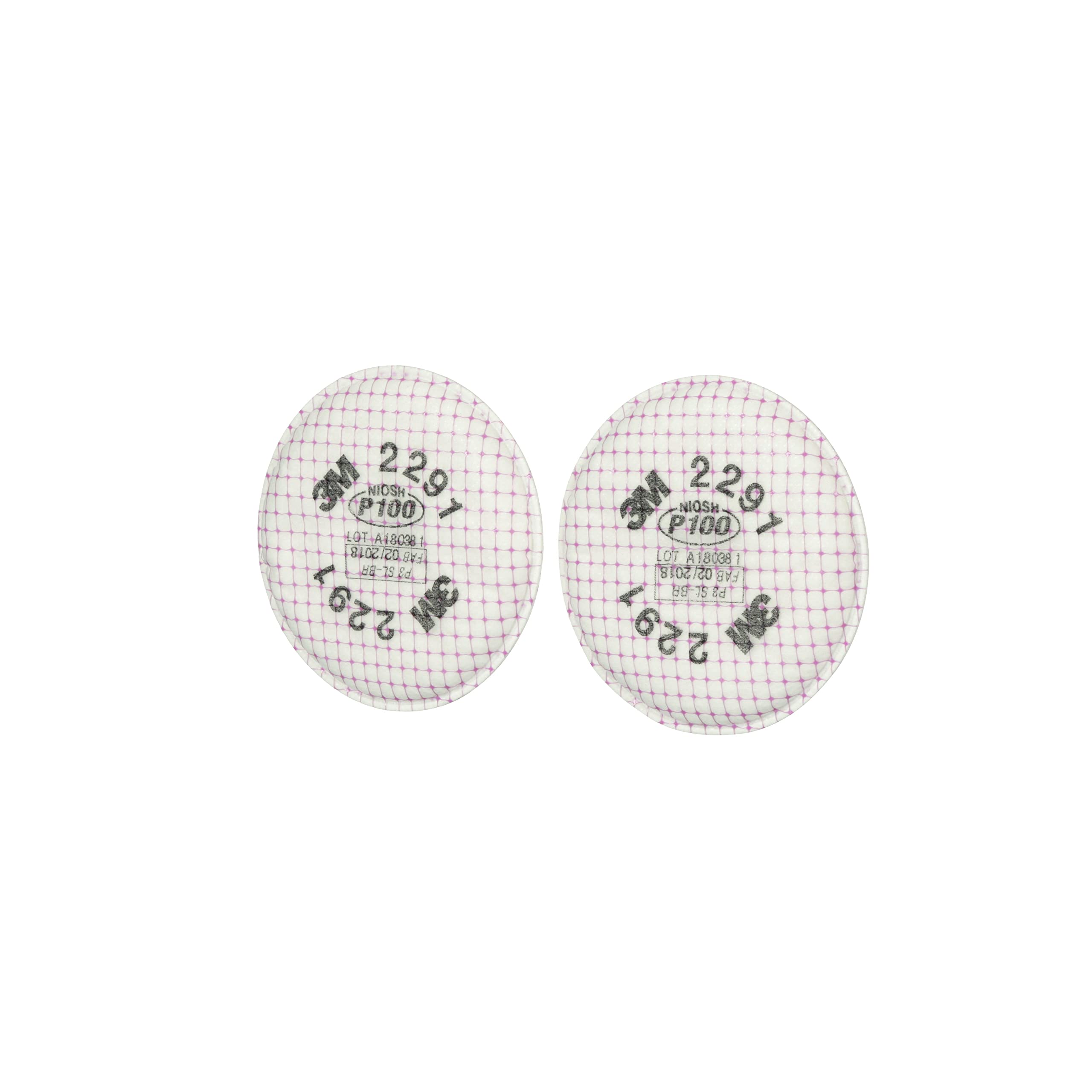 3M P100 Advanced Respirator Filter 2291, 1 Pair, Helps Protect Against Oil and Non-Oil Based Particulates, Mining, Shipbuilding, Abatement, Utilities