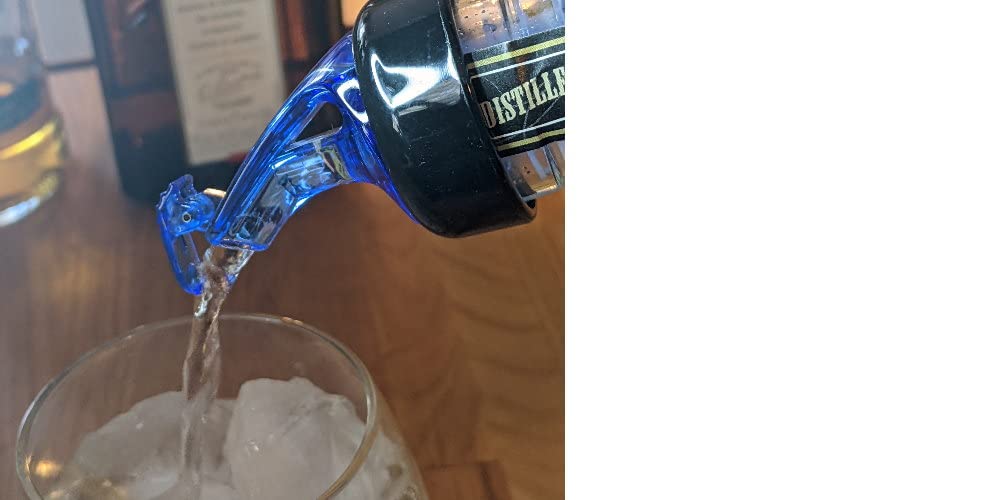 2 Oz - Precision Pour Blue (PP-CLD-FT-200B-3PK) - Measured Pourer - Bug and Dust Flap Liquor Bottle Pourers - (3 Pk) 100% USA Made - Pour The Perfect Cocktail With Our No Leak Bottle Spouts, Size 2.0