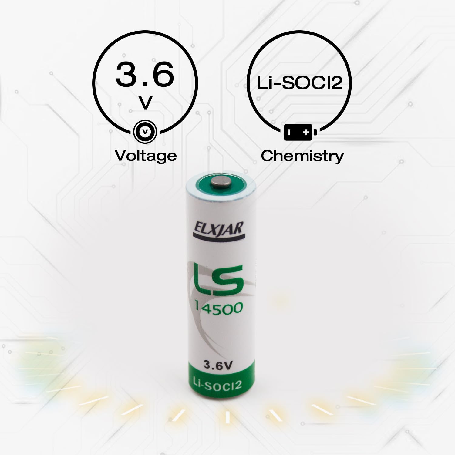 elxjar (10-Pack) 3.6V LS14500 ER14505 Battery, Water Electricity Meter PLC Facility Equipment Spare Generic Batteries