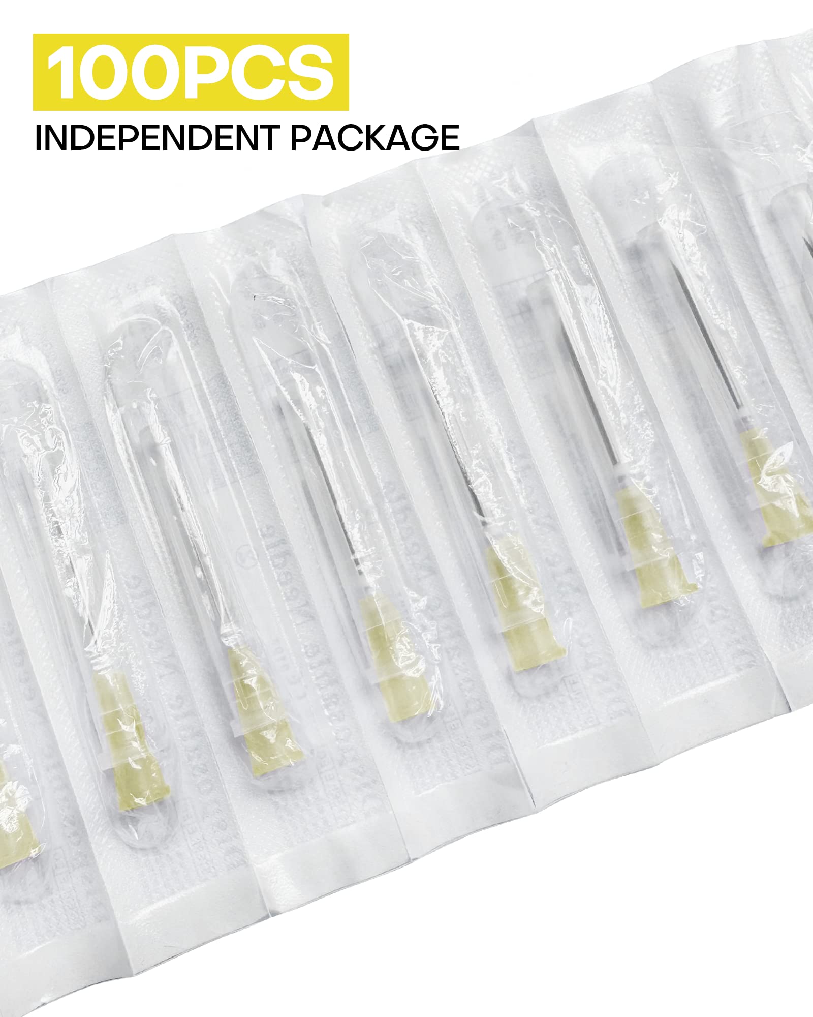 20G Luer Lock with Cap 16MM 100 Pack for Lab, Pet and Industrial Dispensing Accessories